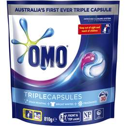 Omo Laundry Liquid Triple Capsules Active 30 Pack | Woolworths