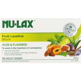 Nu-lax Fruit Laxative Block Aloe & Flaxseed 280g | Woolworths