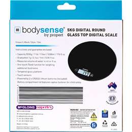 Propert Digital Kitchen Scale 5kg Round Glass Top Assorted Each ...