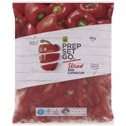 Woolworths Prep Set Go Sliced Frozen Red Capsicum 500g | Woolworths