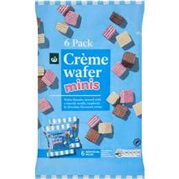 Woolworths Creme Wafer Mini Biscuits 6 Pack | Woolworths