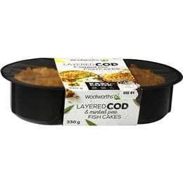 Woolworths Cod Pea Fish Cakes 330g | Woolworths