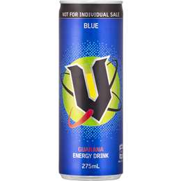 V Energy Drink Blue 4x275ml | Woolworths