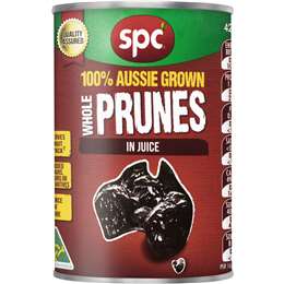 Spc Whole Prunes In Juice Canned Fruit 425g | Woolworths