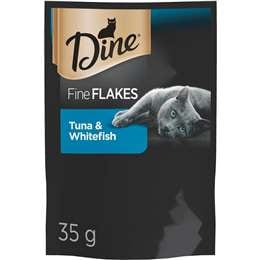 Dine Fine Flakes Tuna & Whitefish Wet Cat Food 35g | Woolworths