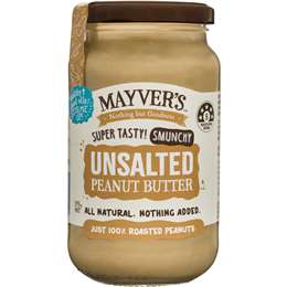 Mayver's Unsalted Smunchy Peanut Butter 375g | Woolworths