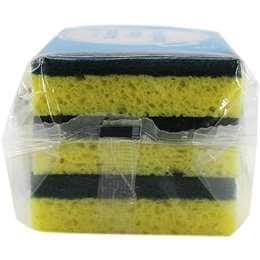 Essentials Heavy Duty Sponge Scourers 3 Pack | Woolworths
