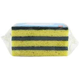 Essentials Heavy Duty Sponge Scourers 3 Pack | Woolworths