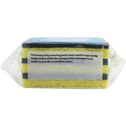 Essentials Heavy Duty Sponge Scourers 3 Pack | Woolworths
