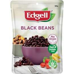 Edgell Black Bean Pouch 100g | Woolworths