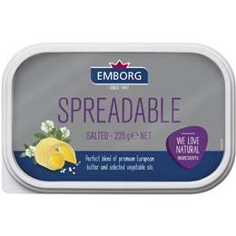 Emborg Spreadable Salted Butter 225g Ingredients | Spoonful