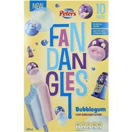 Peters Fandangles Ice Cream Bubblegum 10 Pack | Woolworths