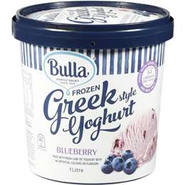 Bulla Frozen Greek Yoghurt Blueberry 1l Tub | Woolworths