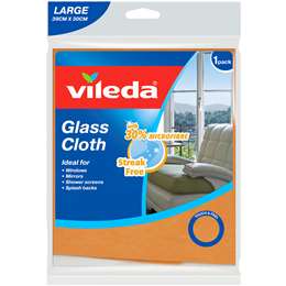 Vileda Glass Cloth 1pk | Woolworths