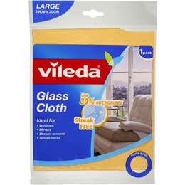 Vileda Glass Cloth 1pk | Woolworths