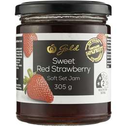 Woolworths Gold Strawberry Jam 305g | Woolworths