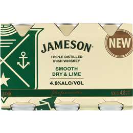 Jameson Smooth Dry Lime 6 Pack | Woolworths