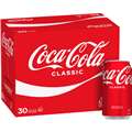 Coca-Cola Classic Soft Drink Multipack Cans 375mL x 30 pack | Woolworths