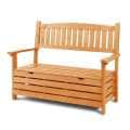 Gardeon Outdoor Storage Bench Box Wooden Garden Chair Seat Timber ...
