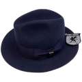 STACY ADAMS 100% Wool Felt Hat Warm Winter Fedora Trilby Style w Brim ...