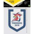 Sydney Roosters NRL 2019 Premiership Premiers Car Window SEE-THRU Decal ...