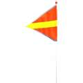 Bike Safety Flag 60-Inch (150cm) 2-piece Orange Yellow Stripe Hi-Vis ...