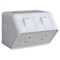 HAGER WBWP2S - Double Weatherproof Power Point 10amp IP53 | Woolworths