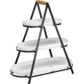 4pc Ladelle Serve & Share 3-Tier 54.5cm Serving Tower w/ Food Plates ...