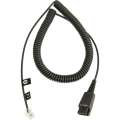 Jabra QD To Rj10 Modular Coiled Cord/Cable/Connector 2m For Headset ...