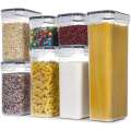 Food Storage Containers 7 Pieces Plastic BPA Free Kitchen Pantry ...