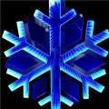 Infinity LED Mirror Light Hanging Snowflake Large Blue 60cm | Woolworths