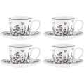 4pc Ashdene Queen Bee Tea/Coffee Latte Mug Cup & Saucer Set Fine Bone ...