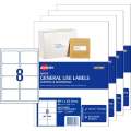 Avery 938207 L7165 General Use Laser Inkjet Copier Label 8/Page White ...