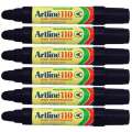 Artline 110 Permanent Marker 4mm Bullet Black Box 6 | Woolworths