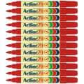 Artline 70 Permanent Marker 1.5mm Bullet Tip Red Box 12 | Woolworths