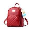Nevenka Leather Backpack Casual Travel Daypacks with Cute Bear For ...