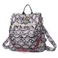 Nevenka Fashion Backpack Multipurpose Print Leather Travel Shoulder Bag ...