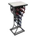 Wine Rack side Table Freestanding Wine Bottles Storage with rack Hold ...