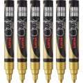 Uni-Ball Chalk Marker Bullet Tip 2.5mm Gold 6 Pack | Woolworths