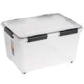 55L Airtight Roller Storage Box Lockable Plastic Organiser Container ...