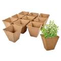 10Pcs Square Peat Pots Plant Starter Nursery Pots for Seeding Garden ...