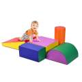 Costway 5pcs Soft Foam Blocks Crawl Climb Playset Building Block Indoor ...