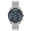 Hugo Boss Silver Steel Blue Dial Chronograph Men's Watch - 1514093 ...