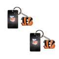 2x NFL Cincinnati Bengals Keyring 4cm Steel Keychain Backpack/Gym Bags ...