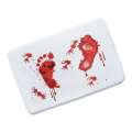 Halloween Blood Bath Mat Bloody Footprint No Changes Color When Wet Non ...