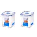 2x Locknlock 2.6L Airtight Classic Square Food/Snack Container Storage ...