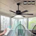 52" Ceiling Fan Reverse AC Motor Airflow w/Light Fans Remote Control 3 ...