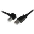StarTech.com 1m USB 2.0 A to Left Angle B Cable - M/M - Connect hard-to ...