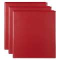 3x Marbig Clearview 3 D-Ring Insert Binder A4 File 50mm Document Organiser Red | Woolworths