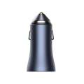 Dual Fast Charger Car Charger U+C 40W - Stylish Dark Grey Aluminum ...